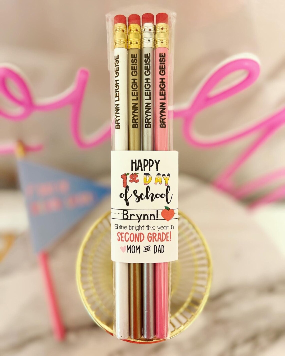 Engraved Pencils Back to School Gift! Child's Name Personalized! Gift ...