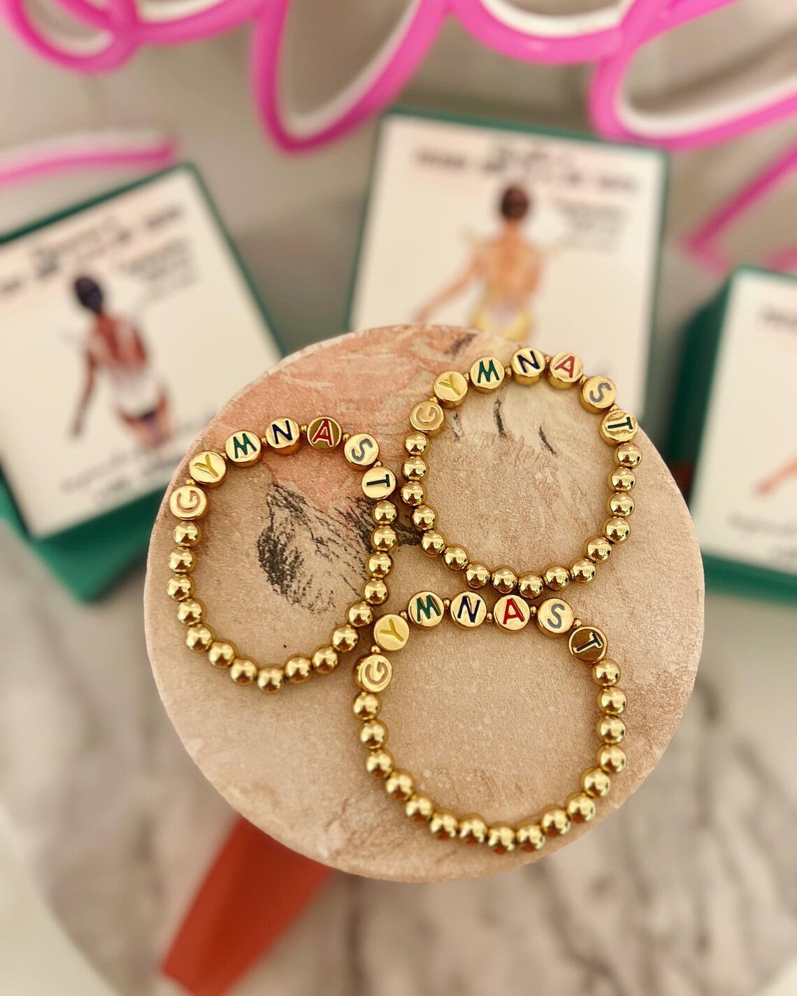 Gymnastics Showcase Gift,gymnast Bracelet, Gymnastics Competition ...