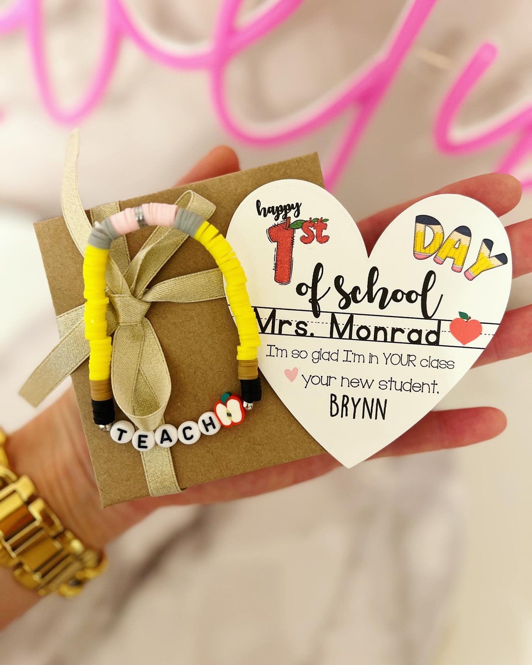 Back to School Teacher Gift! Happy First Day of School Teacher Gift! I ...