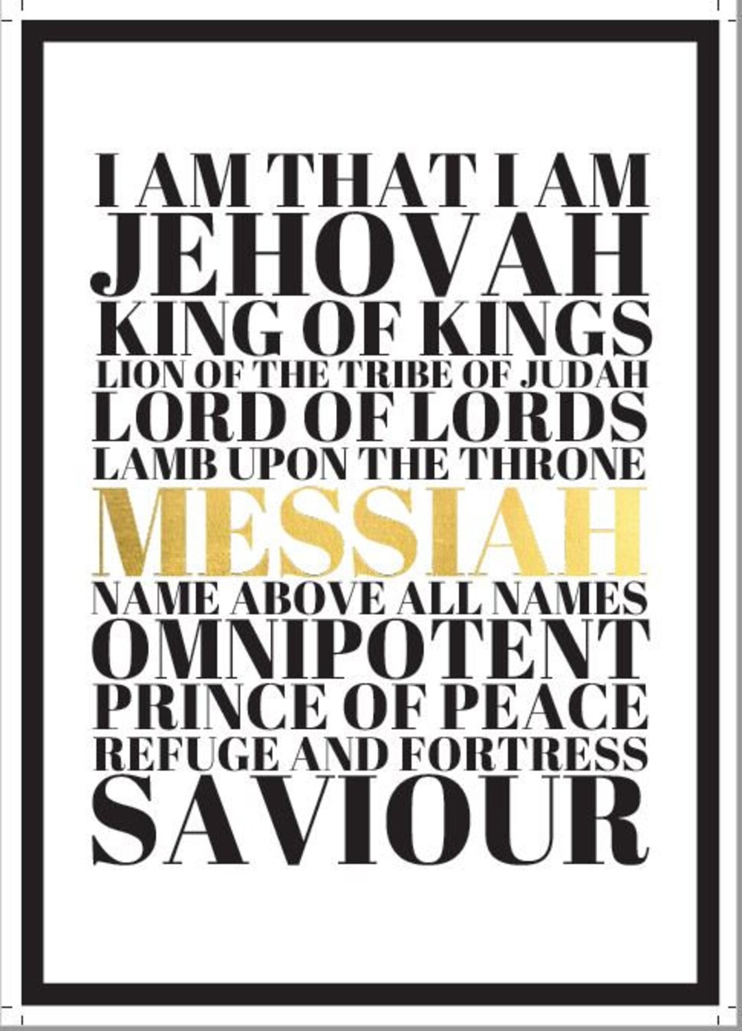 I AM | Names of God | Christian Gifts | Christian Art Prints ...