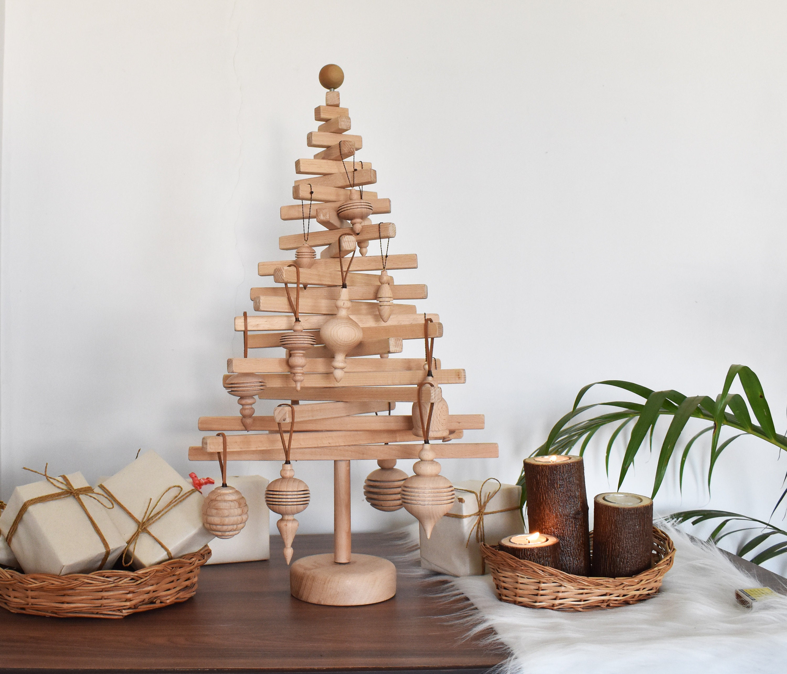 2 and 3 Feet Wooden Christmas Tree Modern Wooden Christmas - Etsy