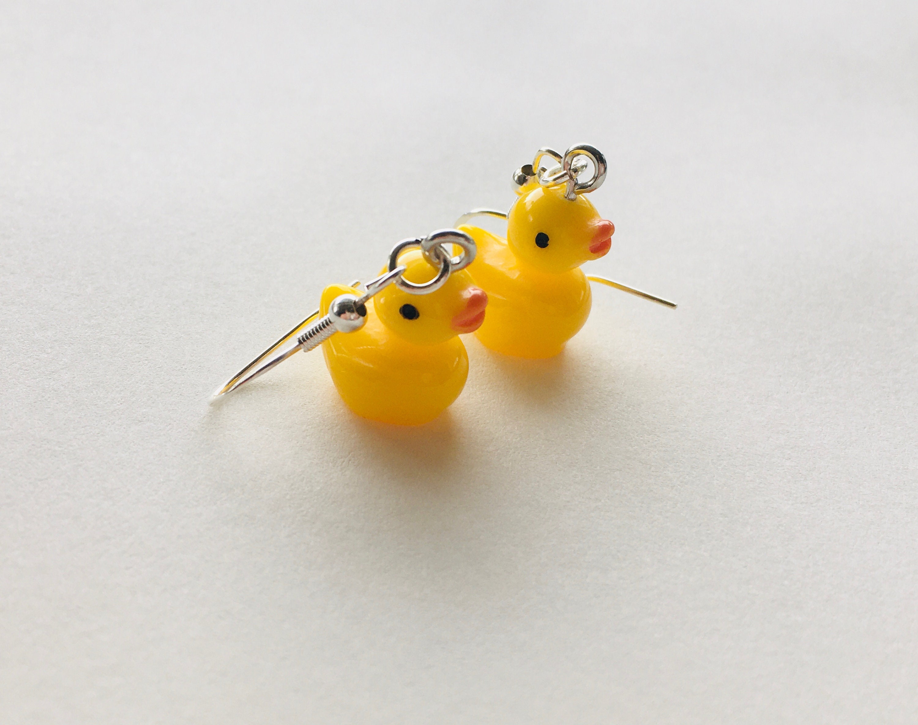 Colorful Duck Dangle Earrings, Resin Duck Earrings, Fun Earrings ...