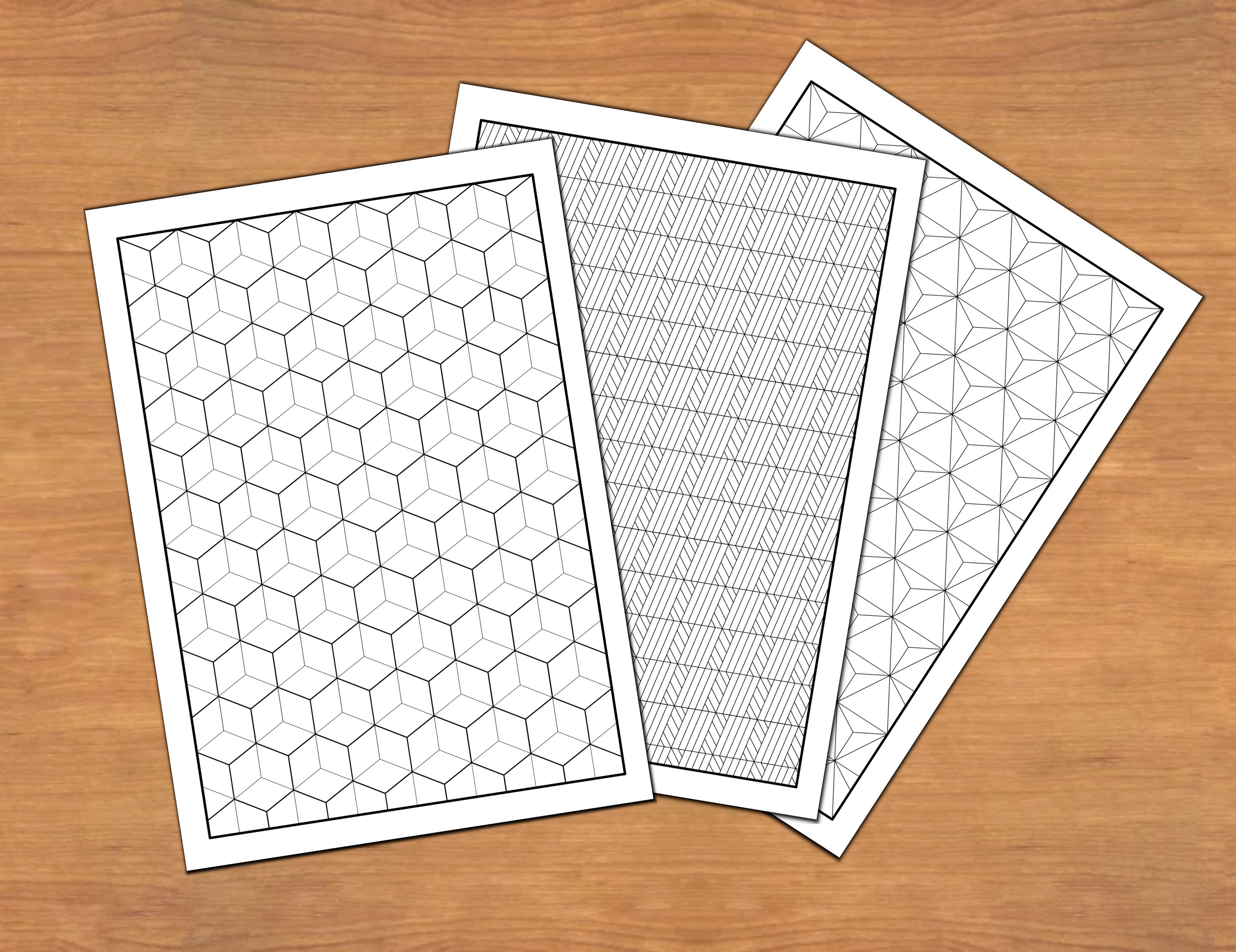 15 dibujos para colorear con patrón repetitivo geométrico - Etsy España