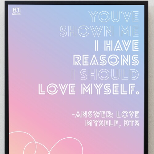 Love Yourself Answer BTS Print K-pop Wall Art A4 Bangtan - Etsy