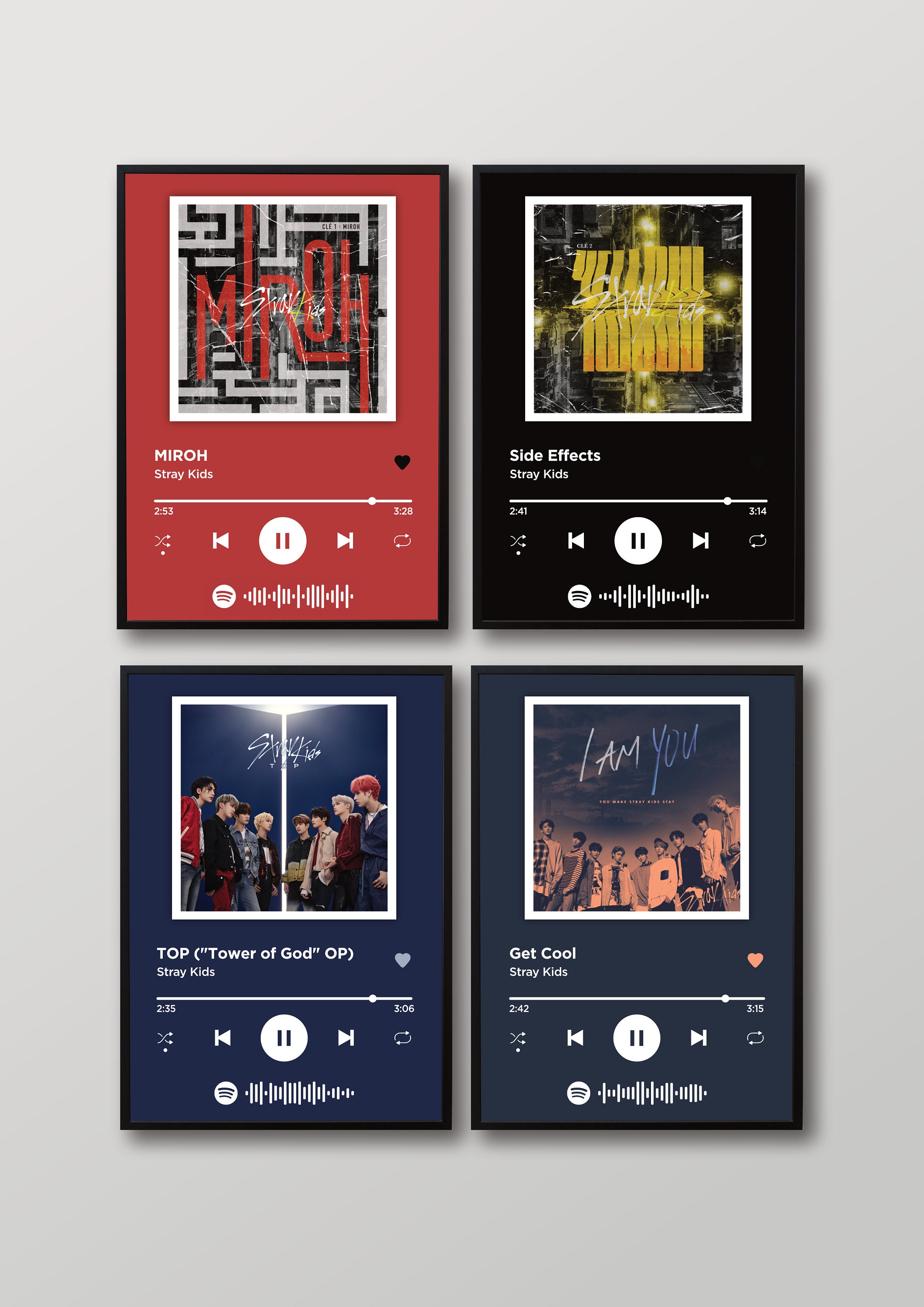 Stray Kids Album Spotify Print K-pop Wall Art Ik ben niet | Etsy Nederland