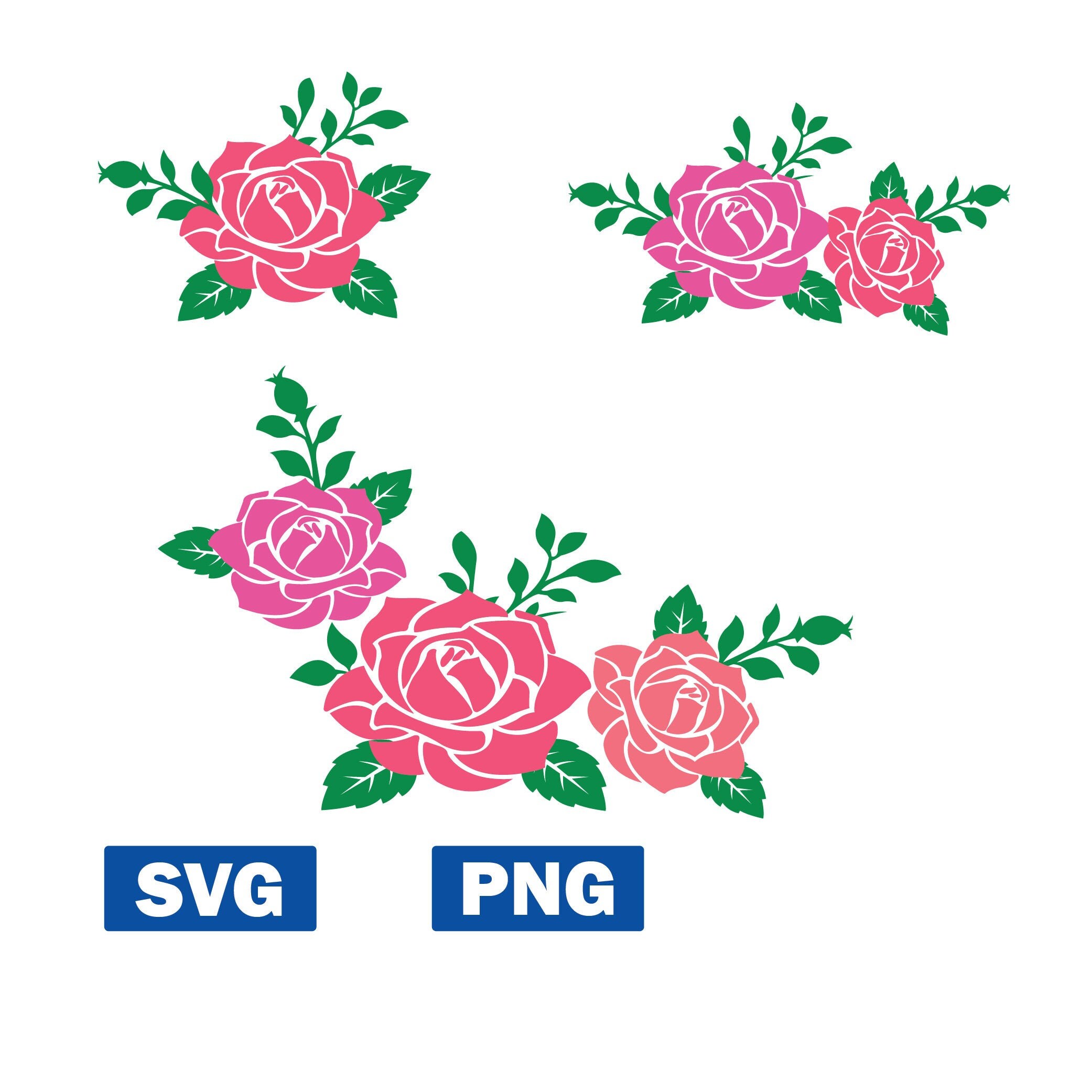 Rose Svg Bundle Roses Svg Rose Clipart Flower Svg Roses Etsy | Images ...