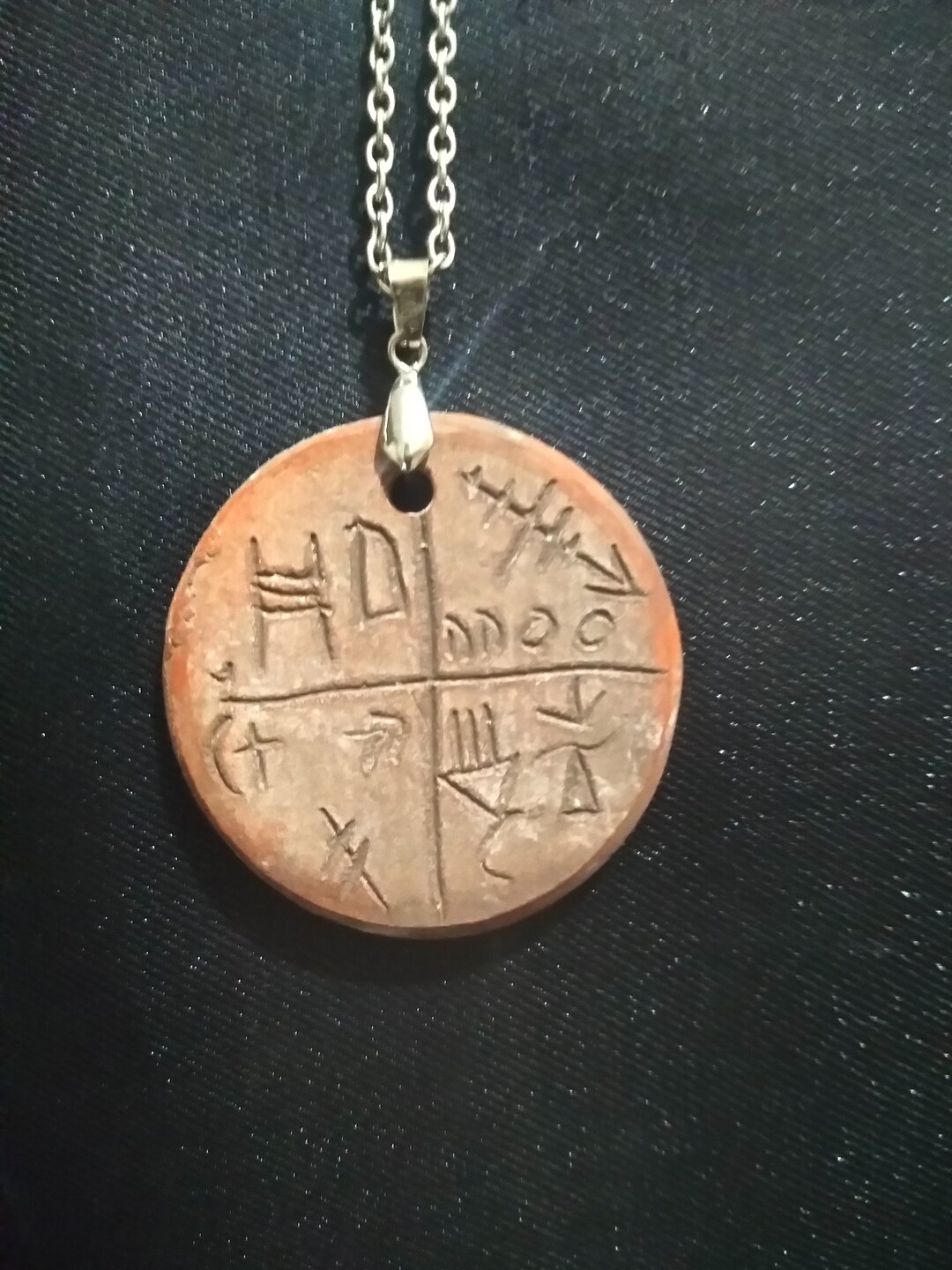 Sumerian Ceramic Evil Eye Necklace: Ancient Protection Amulet (5 ...