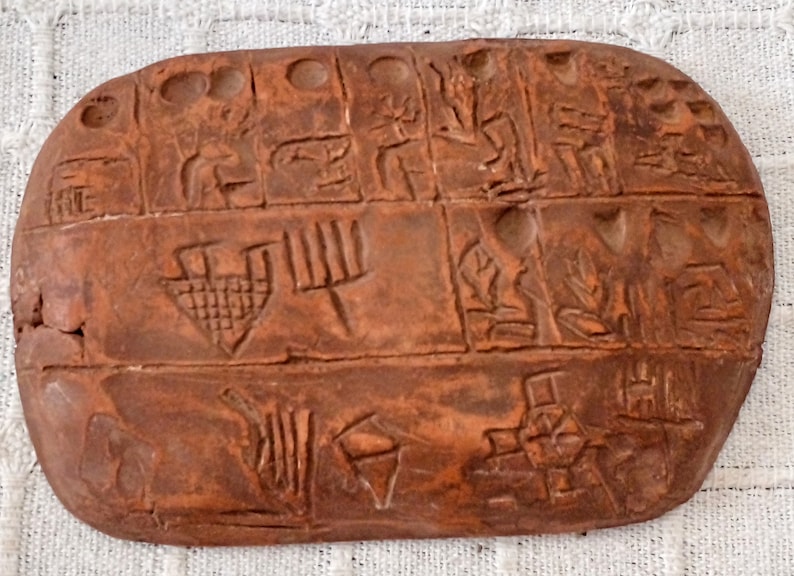 Uruk Cuneiform Tablet: Ancient Mesopotamia, 4th Millennium BC - Etsy