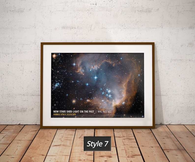New Stars: Hubble Space Telescope Poster Print, HST, NASA Space ...