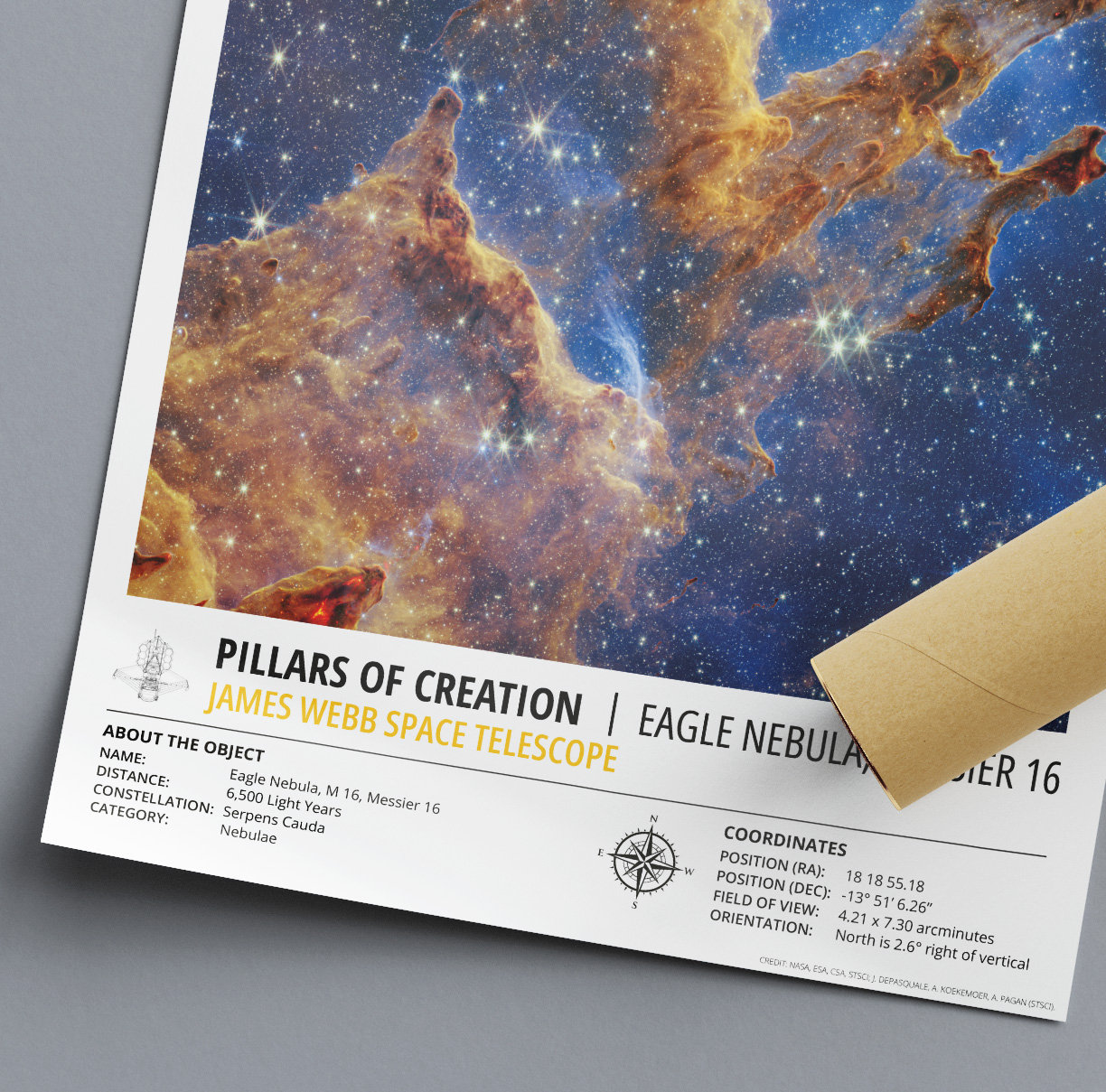 James Webb Poster, James Webb Space Telescope Picture JWST NASA Poster ...