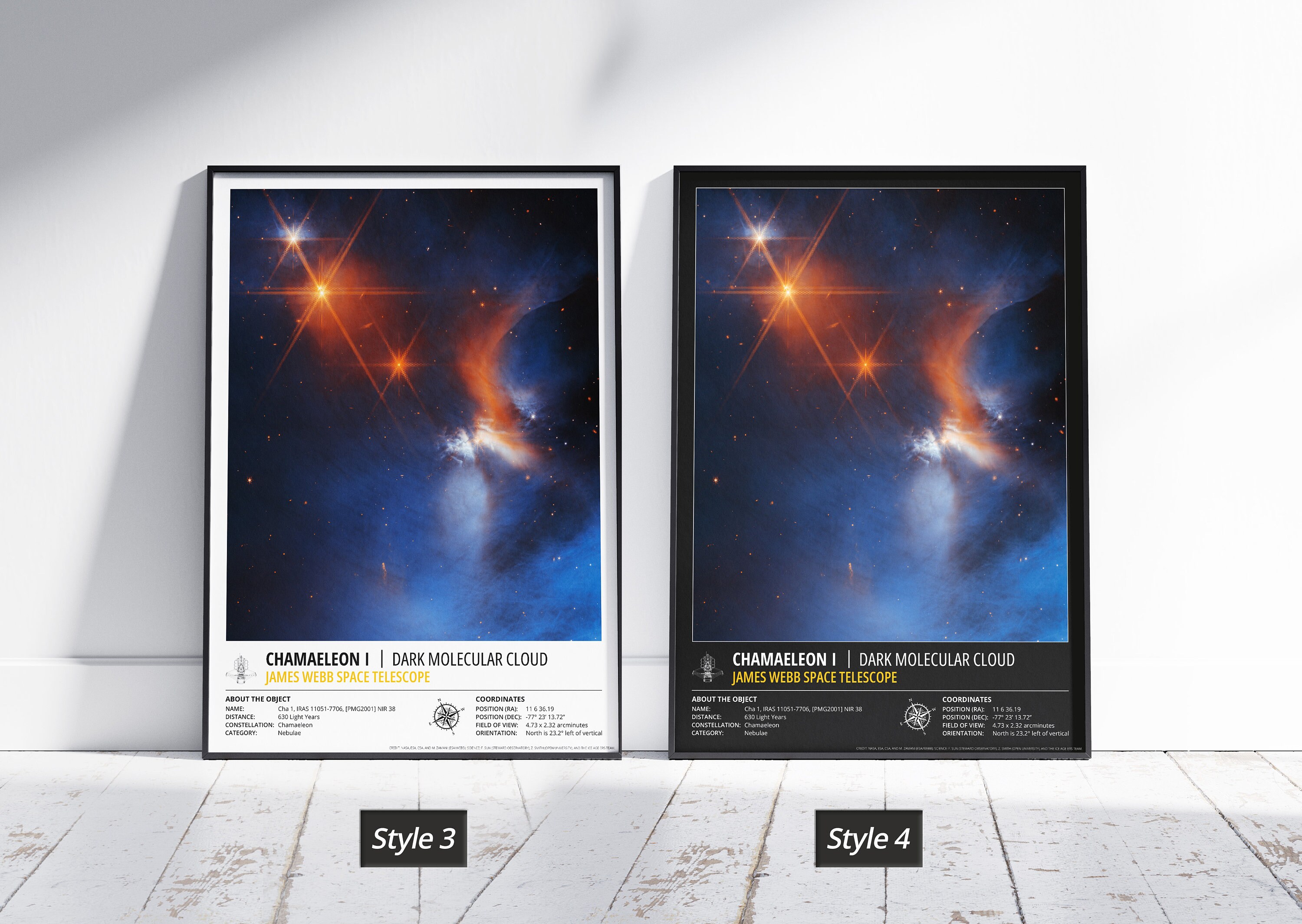 Chamaeleon I: James Webb Poster, James Webb Space Telescope Picture ...