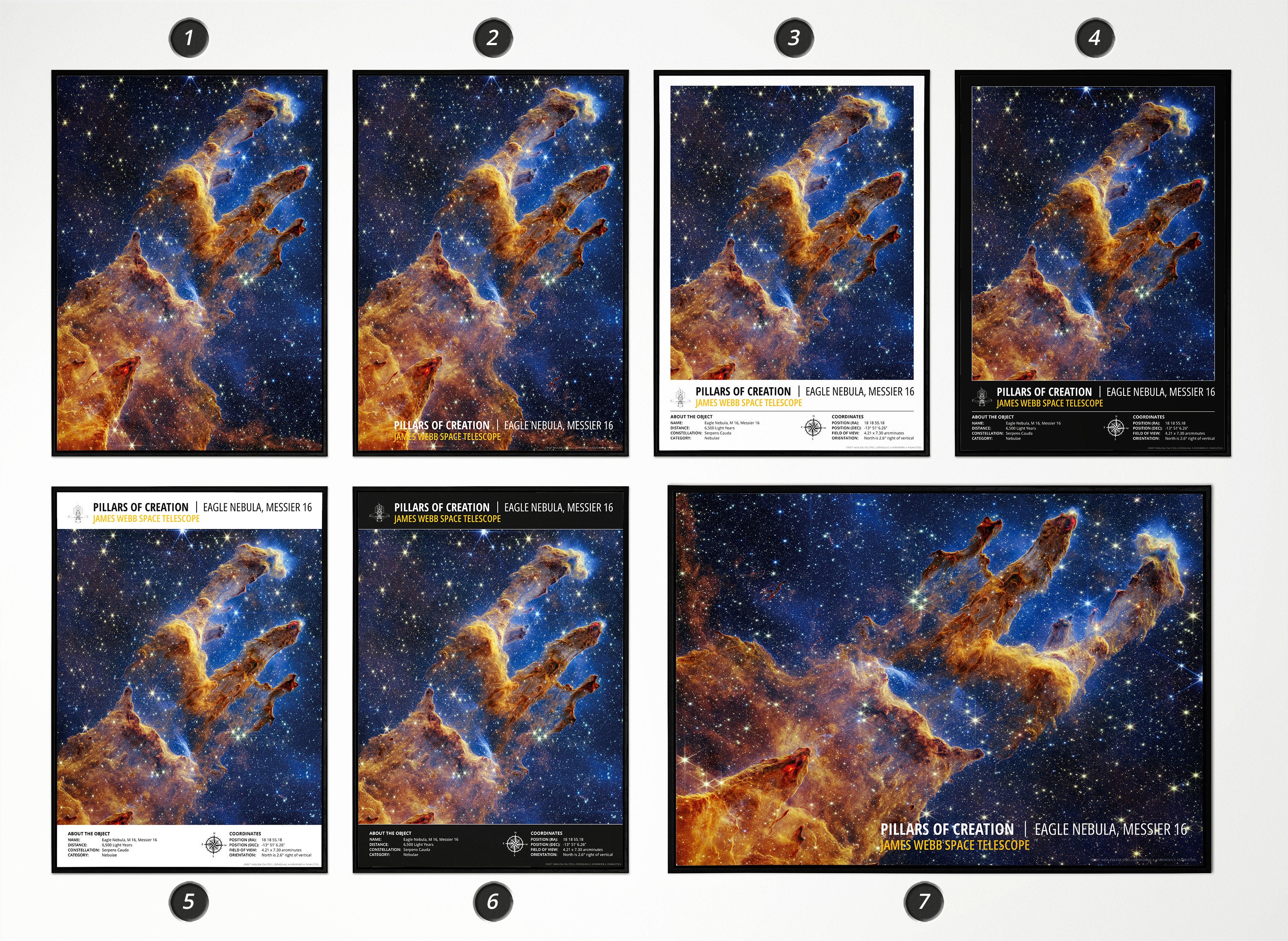James Webb Poster, James Webb Space Telescope Picture JWST NASA Poster ...