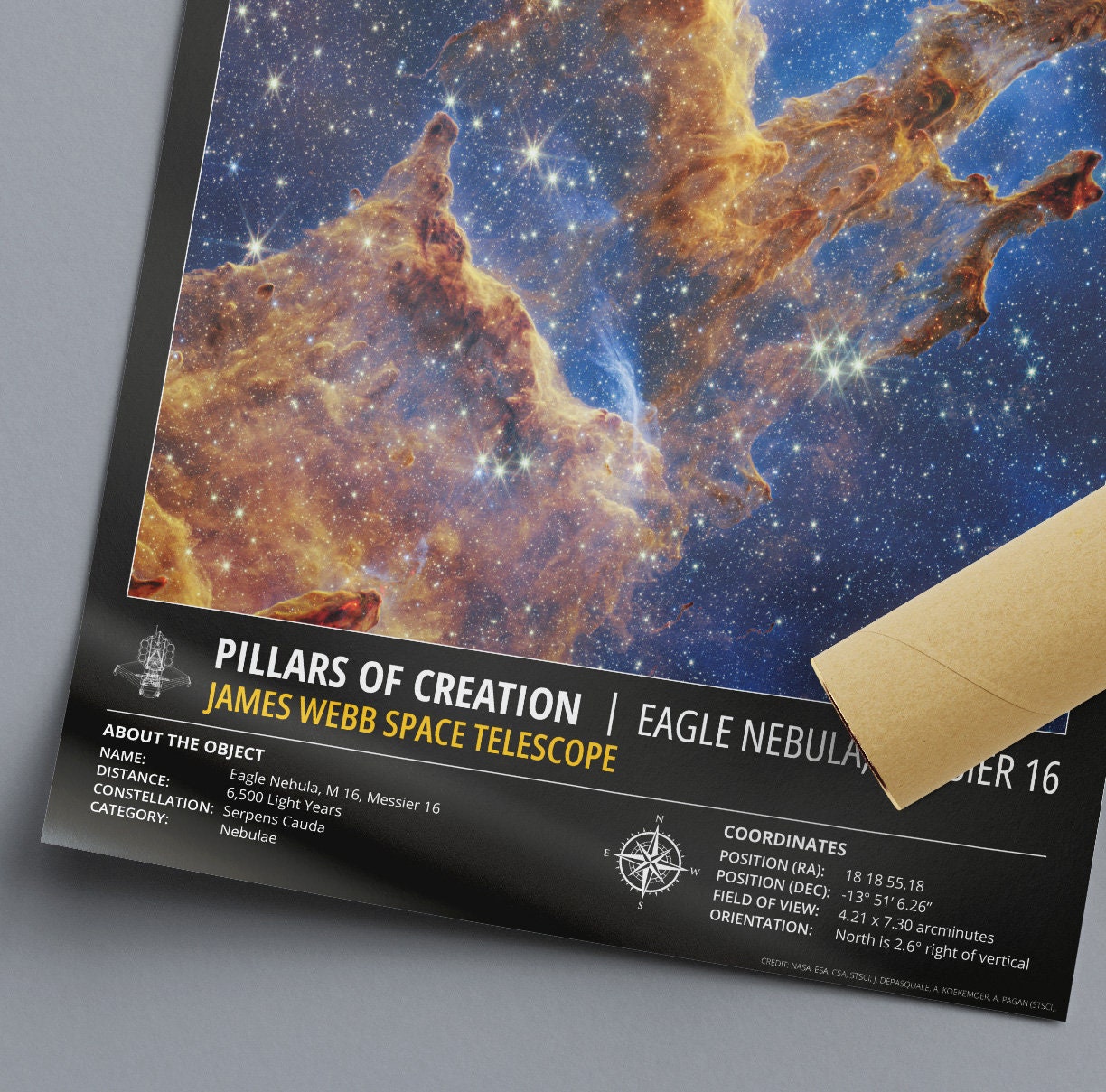 James Webb Poster, James Webb Space Telescope Picture JWST NASA Poster ...