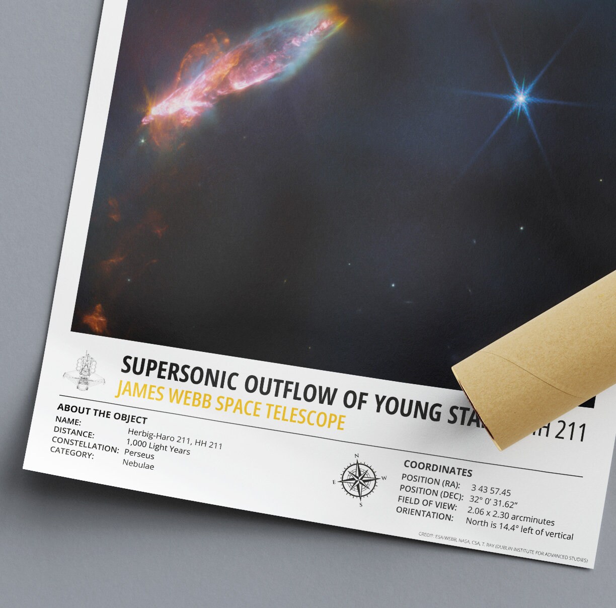 Supersonic Young Star: James Webb Poster, James Webb Space Telescope ...