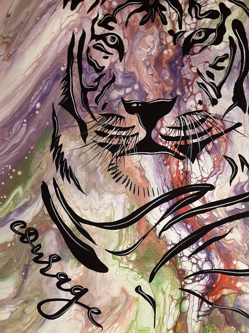 Tiger Shade Original Painting 16 X 20 Canvas, Tiger Painting, Art ...