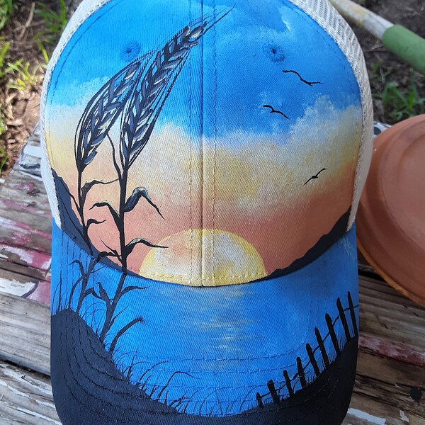Baseball Cap Sunset - Etsy