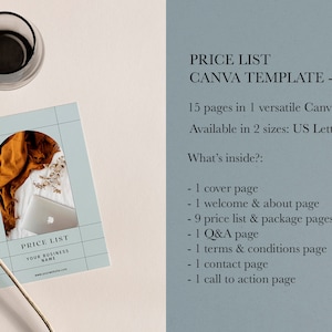 PRICE LIST Canva Template | Services & Pricing Guide Template Canva ...