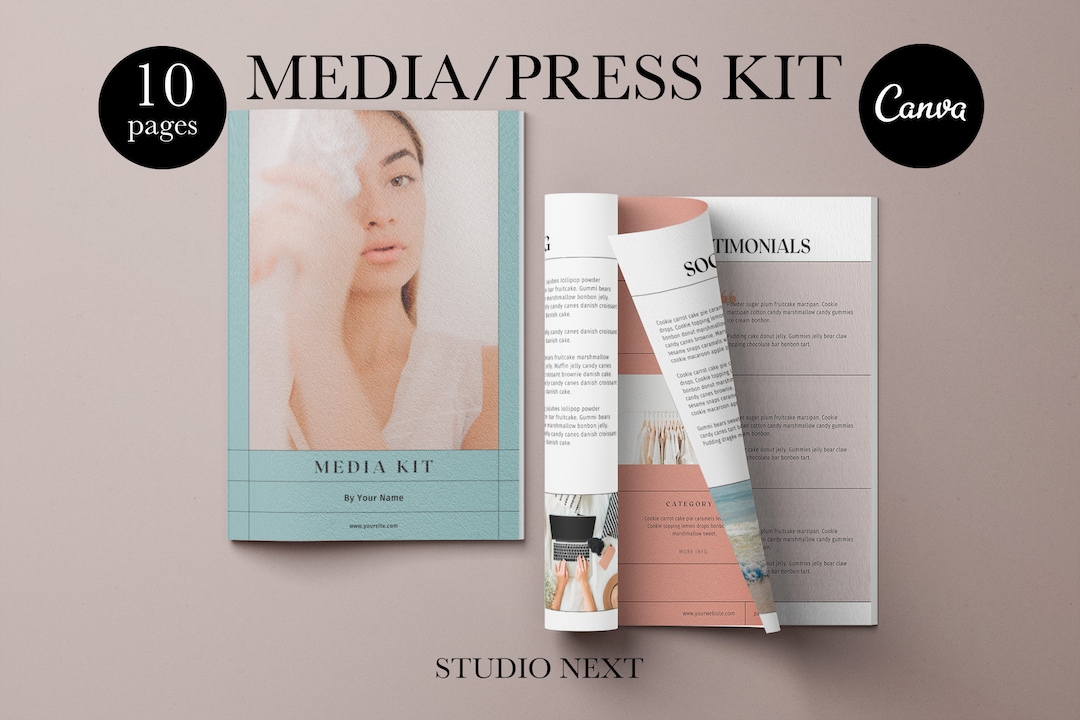 MEDIA KIT Canva Template | Influencer Press Kit | 10 Pages | Instagram ...