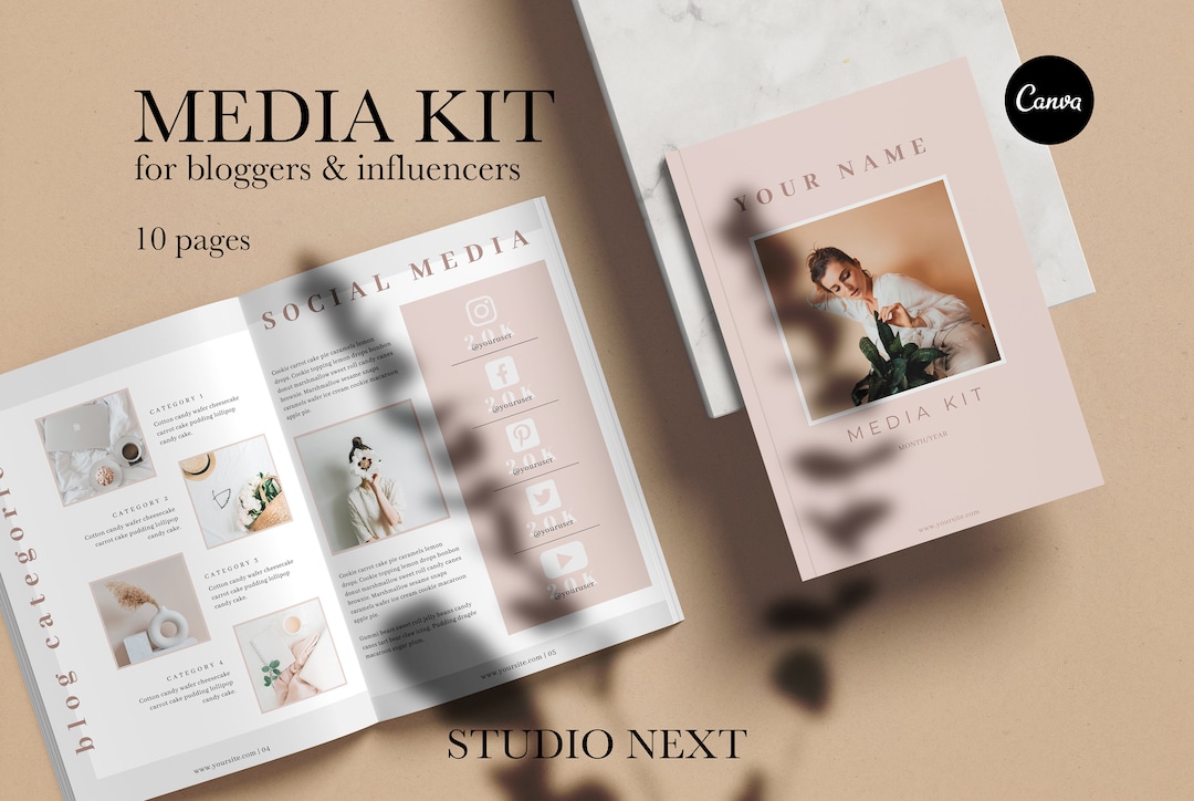 MEDIA KIT Template | Influencer Media Kit | Social Media Kit | Content ...