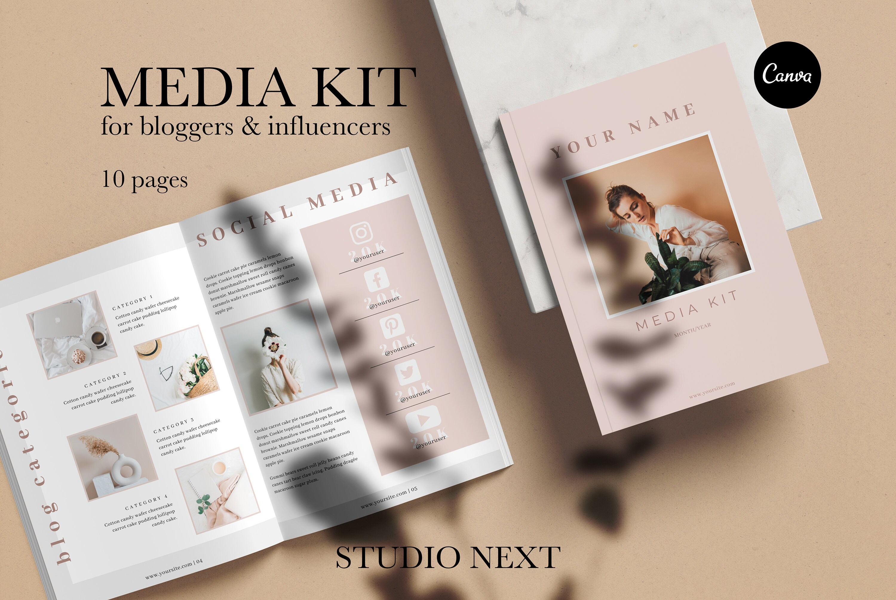 MEDIA KIT Template | Influencer Media Kit | Social Media Kit | Content ...