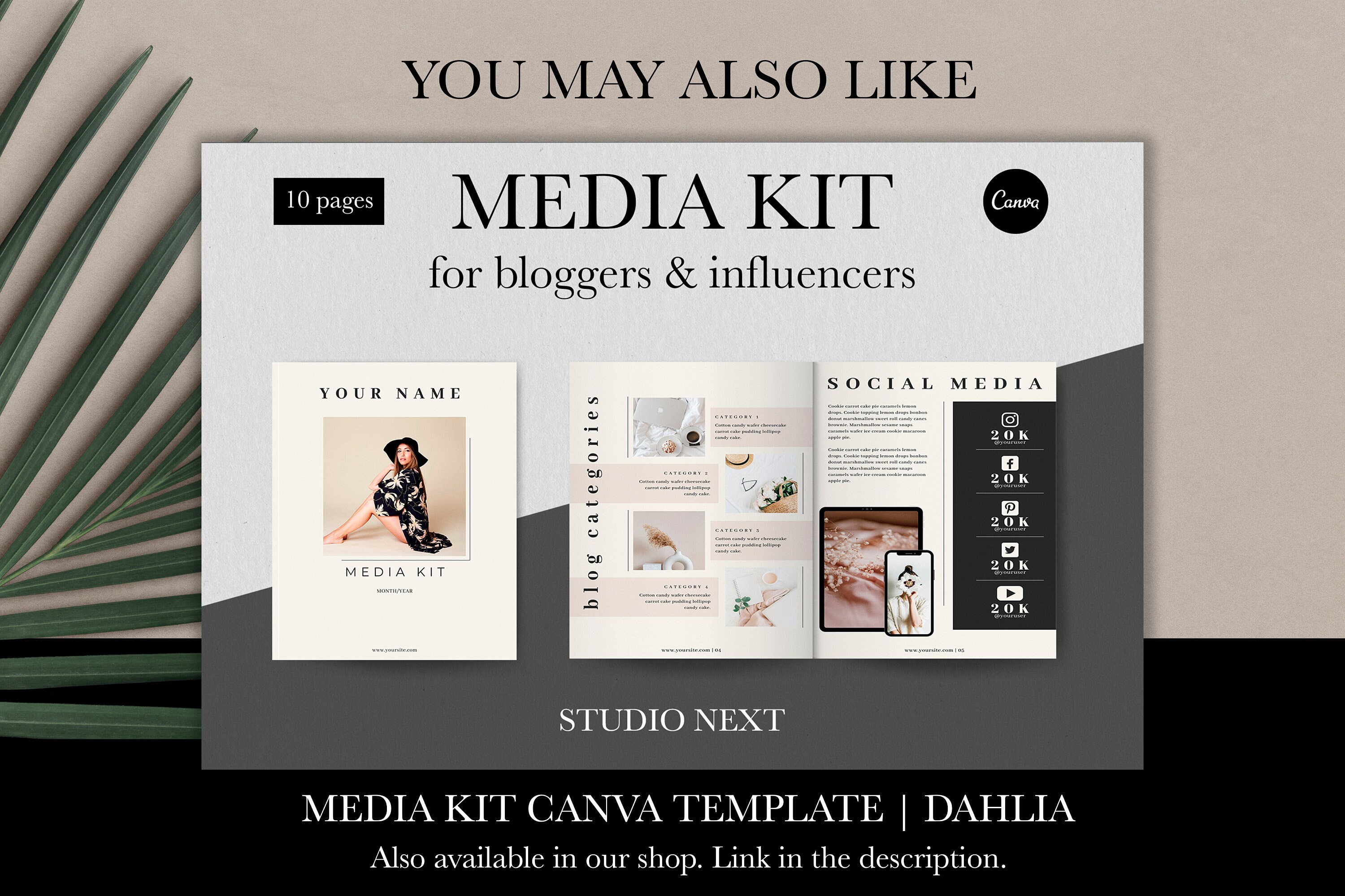 MEDIA KIT Template | Influencer Media Kit | Social Media Kit | Content ...