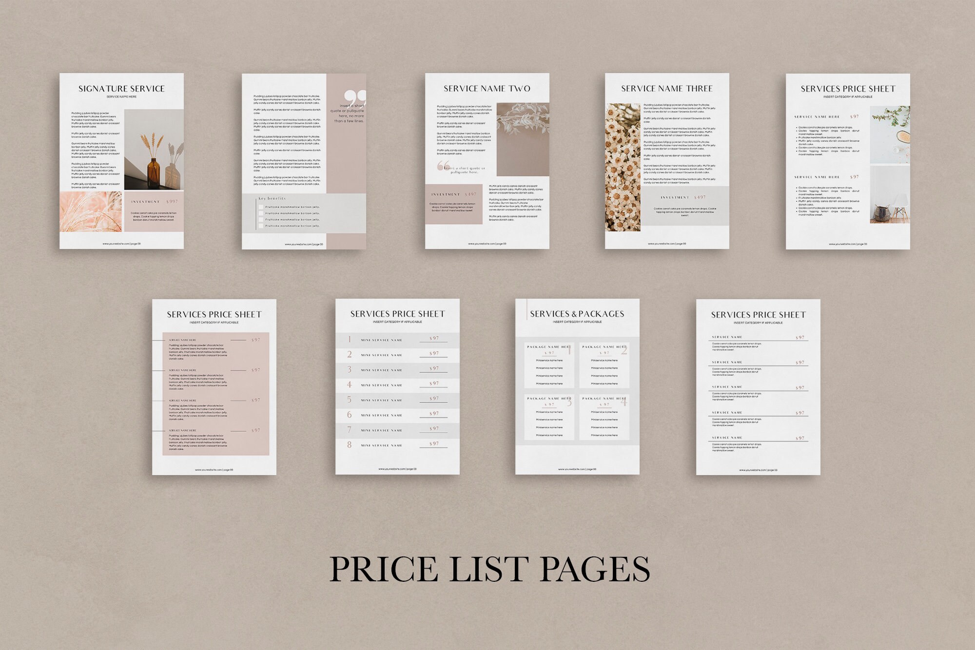 PRICE LIST Template Canva | 15 Pages | Services & Pricing Guide ...