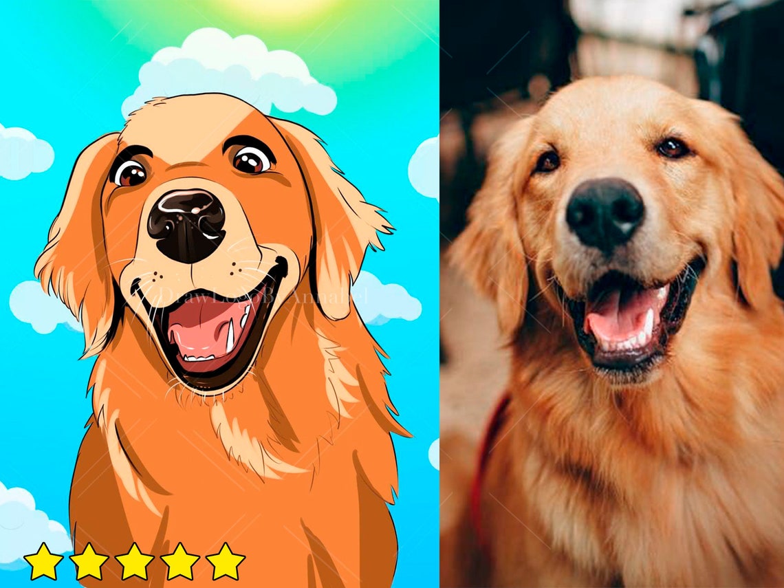 Disney Hund Disney Pet Portrait Portrait Pet von Foto Hund | Etsy