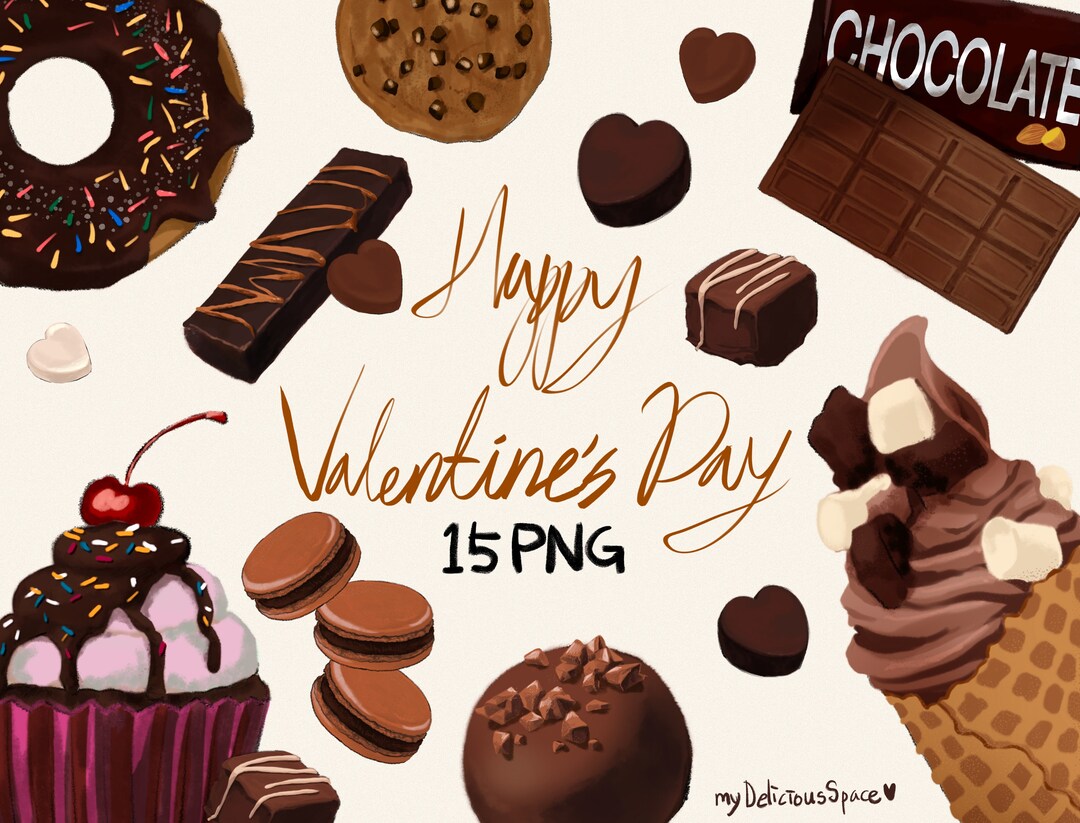 Valentines Chocolate Clipart Png- Valentines Day Printable Sticker ...