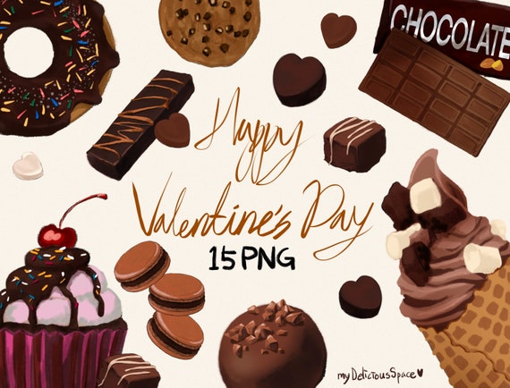 Valentines Chocolate Clipart Png Valentines Day Printable | Etsy