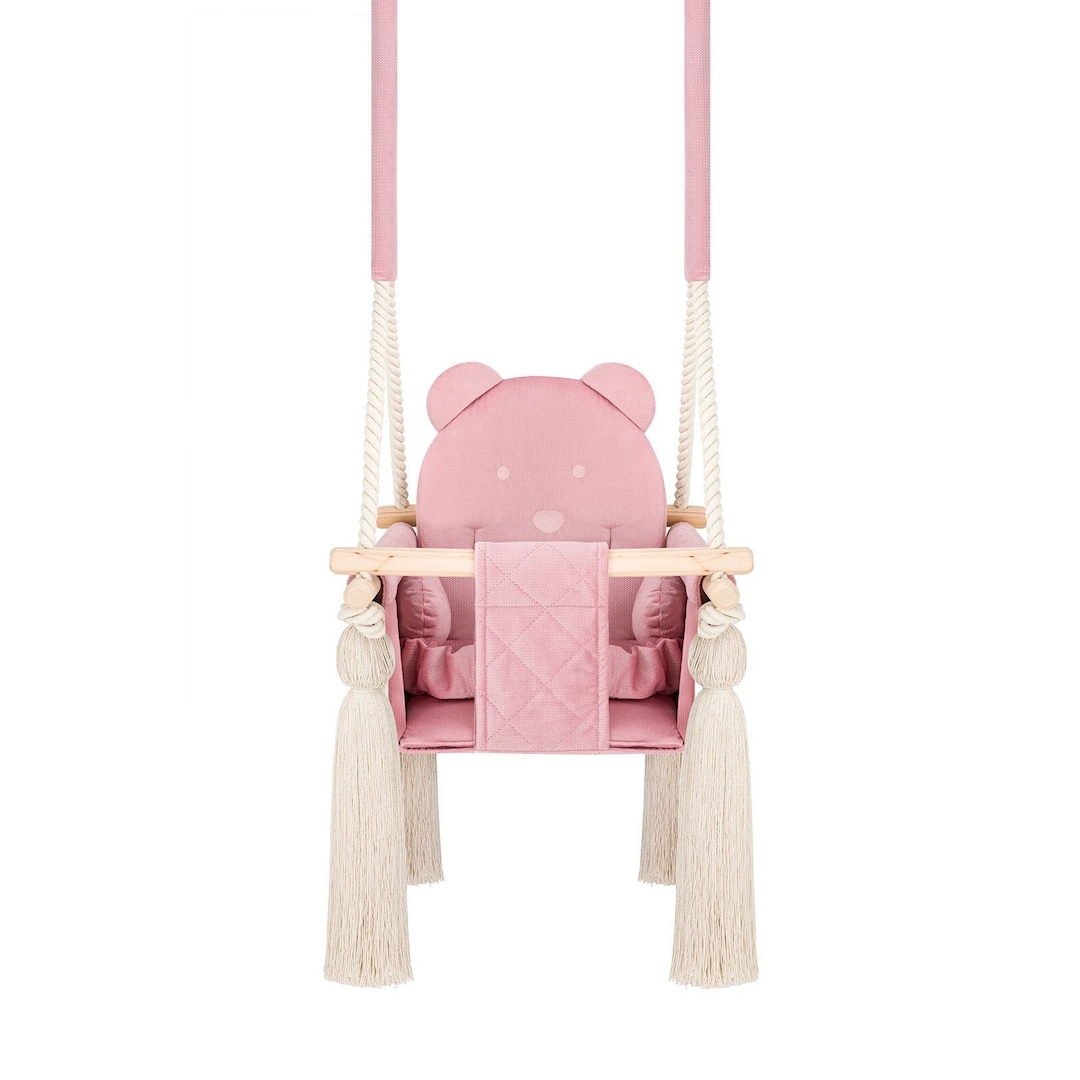 Baby Swing Pink Velvet Indoor Quilted Swing for Children GUGUPLANET - Etsy