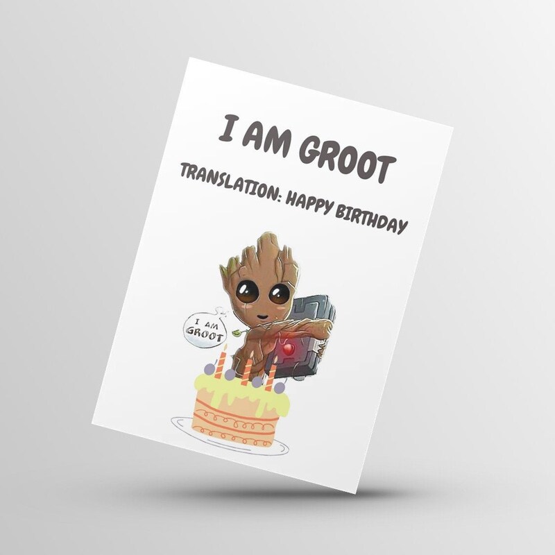 Groot Card - Etsy