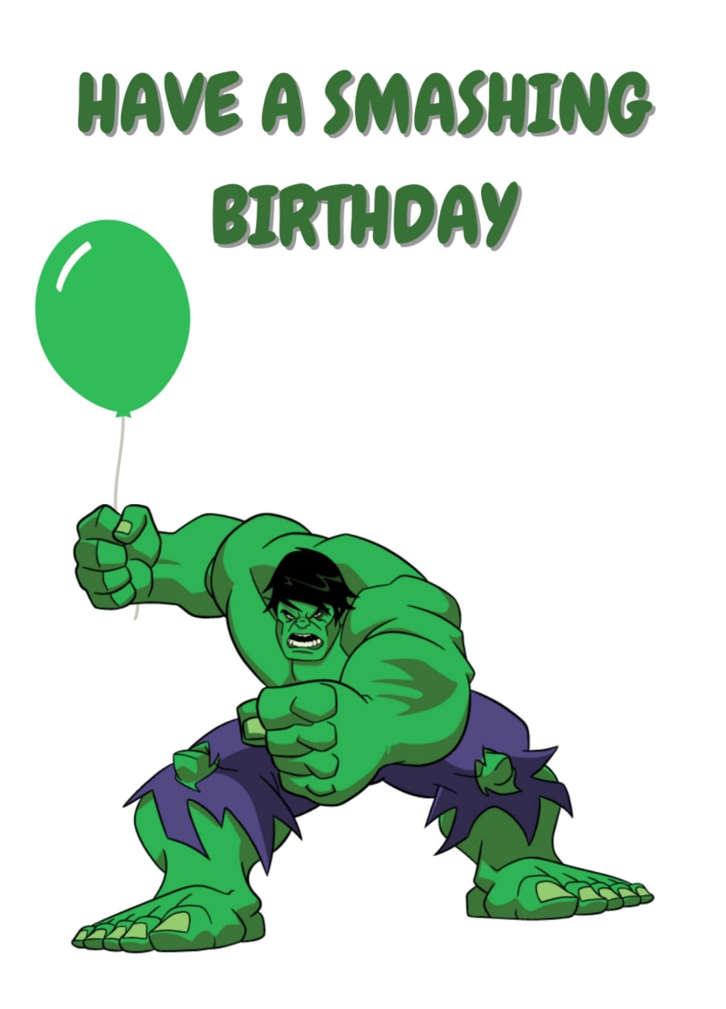 Funny Kid Hulk Have a Smashing Birthday Child Happy Birthday | Etsy