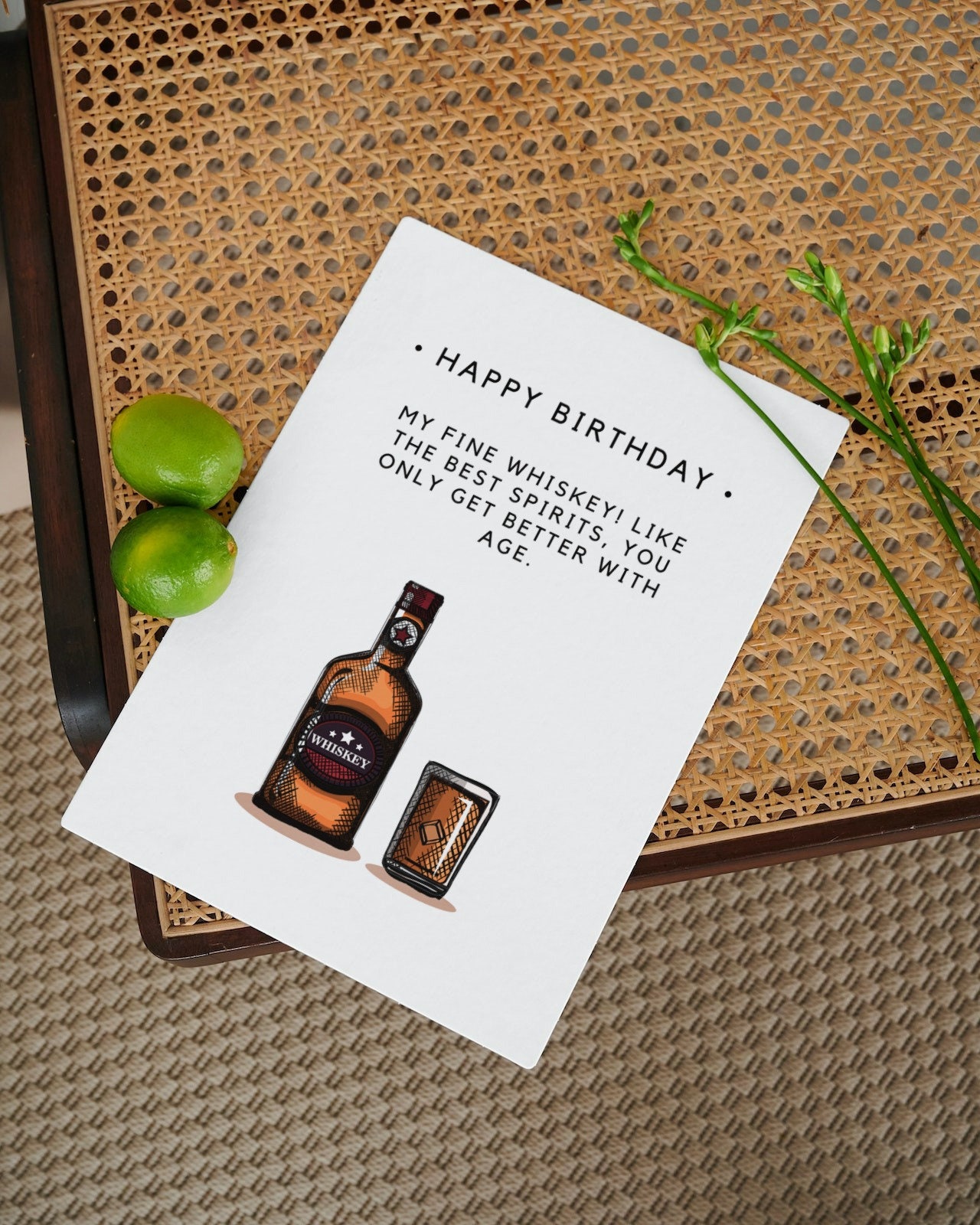 Whiskey-themed Birthday Card | Happy Birthday! | Digital PDF | Instant ...