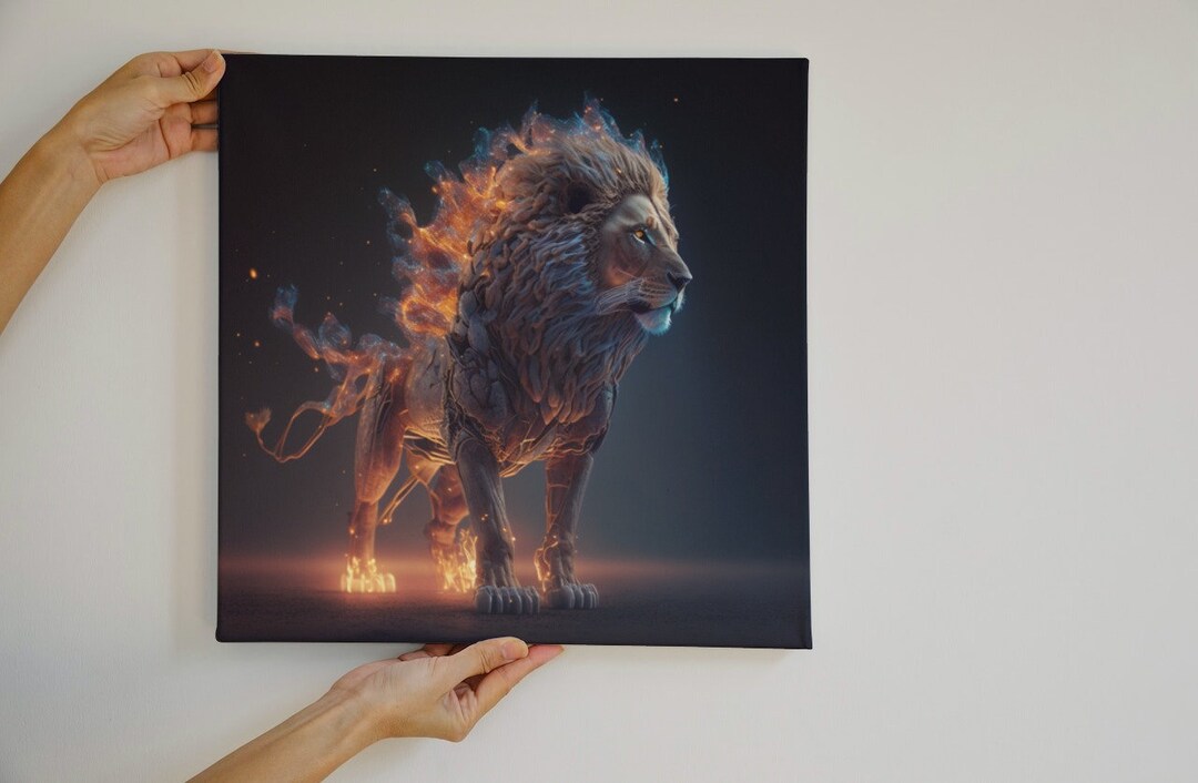 Burning Lion Digital Download Printable Wall Art Home Decor - Etsy