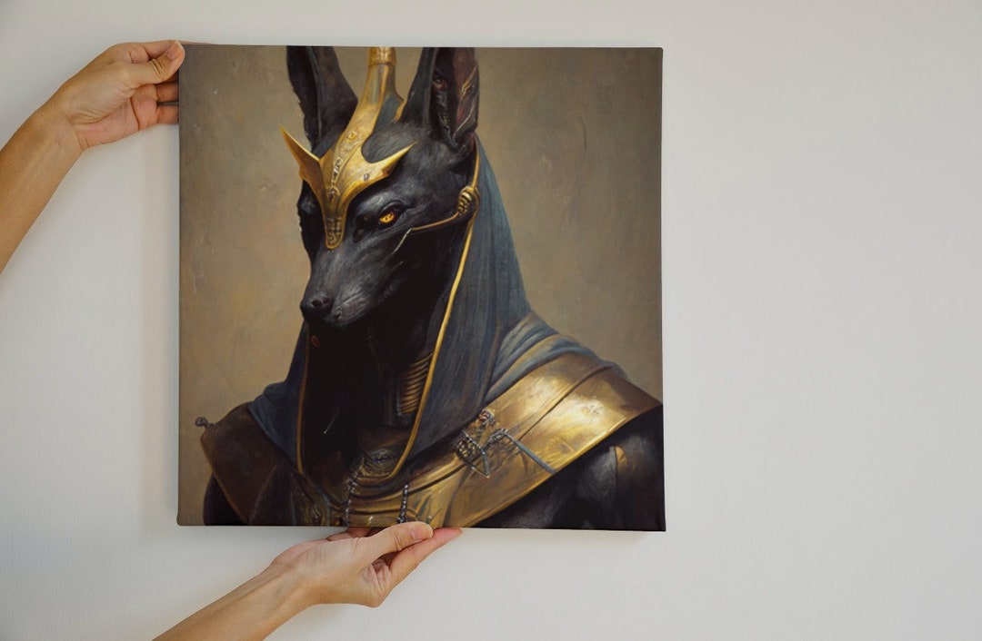 Oil Painting of a Badass Anubis Digital Download Printable Wall Art ...
