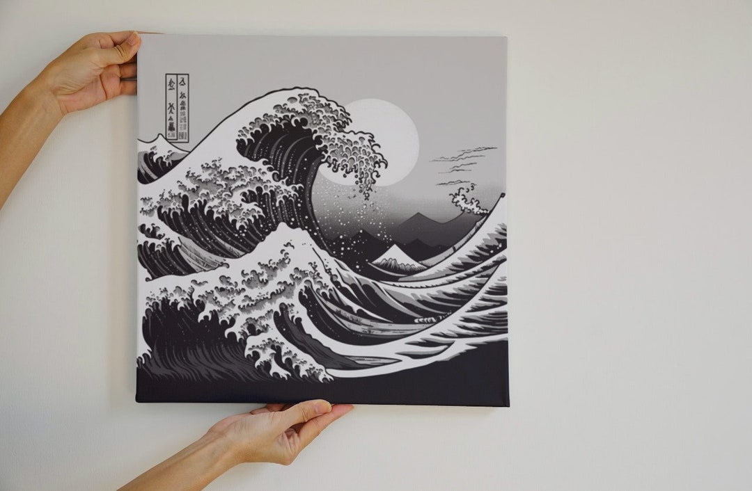 Digital Printable the Great Wave off Kanagawa Art Hokusai Classic ...