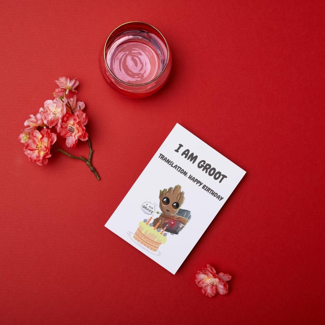 Funny Groot Birthday Card: Guardians of the Galaxy Joke (digital ...