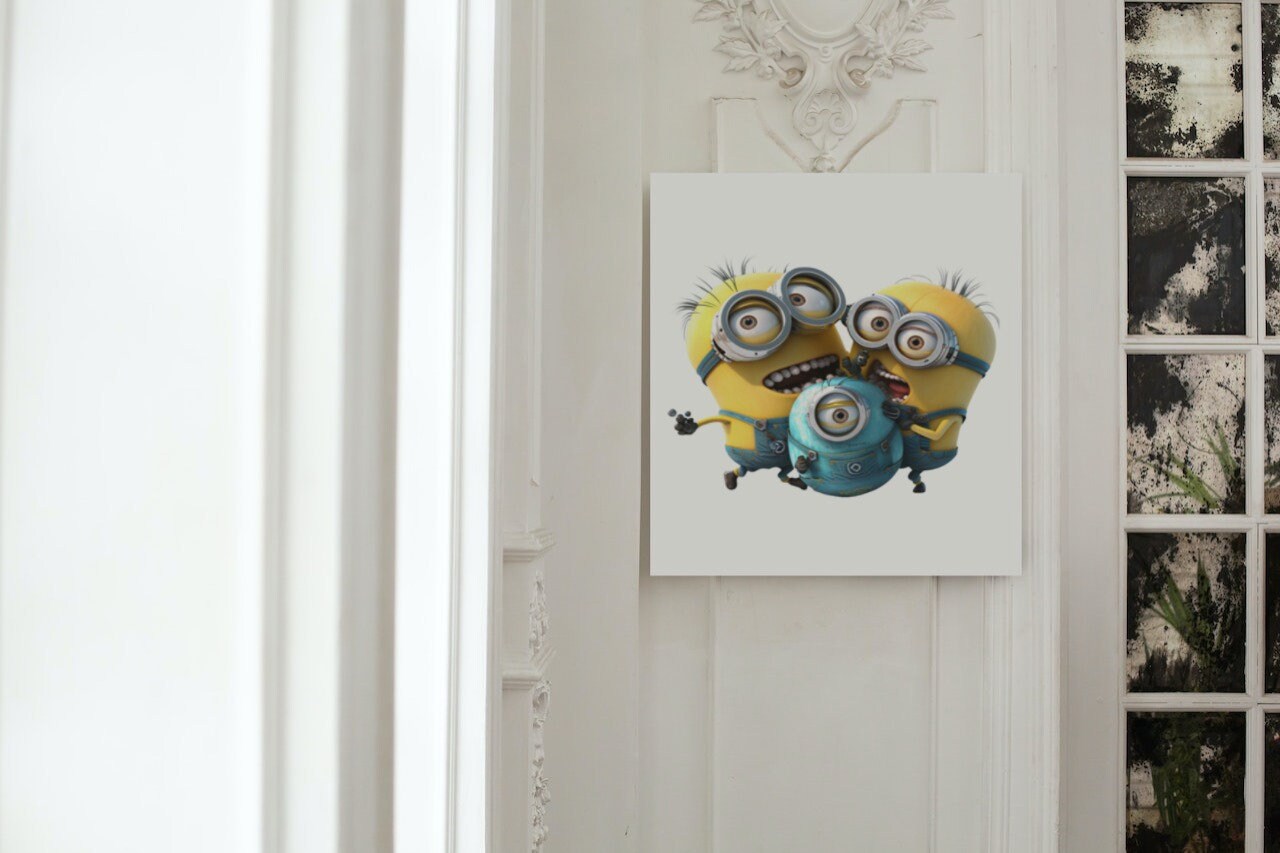 Happy Minions Realistic Digital Download Printable Wall Art Home Decor ...