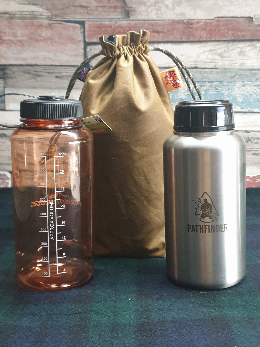 Wax Canvas Water Bottle Bag - Etsy