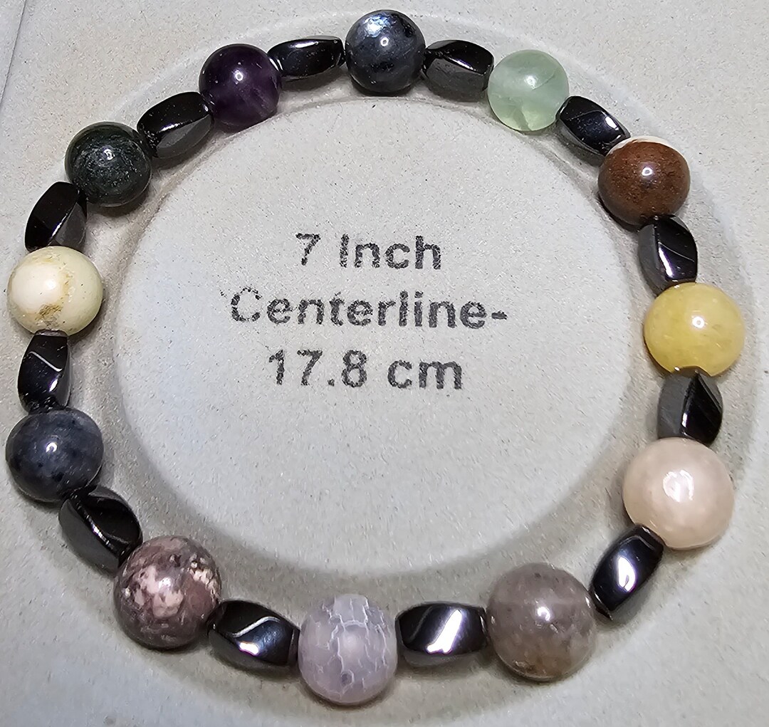 0392 Assorted Gemstone Bracelet - Etsy