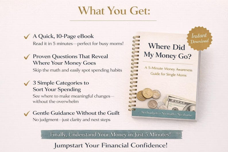 Where Did My Money Go? | 5-minute Money Guide for Single Moms | Easy ...