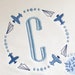 Airplane and Paper Airplane Fill Stitch Monogram Frame Planes | Etsy