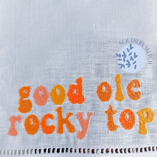 Rocky Top Tennessee Vols Lettering Machine Embroidery Design - Etsy