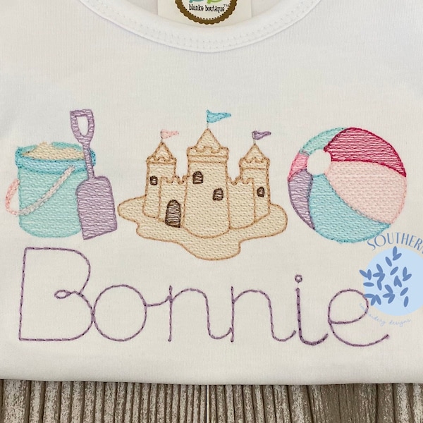 Beach Embroidery - Etsy