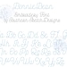 Bonnie Bean Cursive Style Floss Print Classic Machine Embroidery Bean ...
