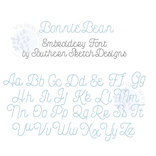 Cursive Embroidery Font - Etsy