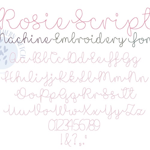 Bonnie Bean Cursive Style Floss Print Classic Machine - Etsy