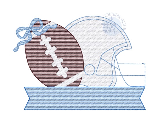 Football Helmet Bow Monogram Frame Sketch Fill Light Fill Fall - Etsy