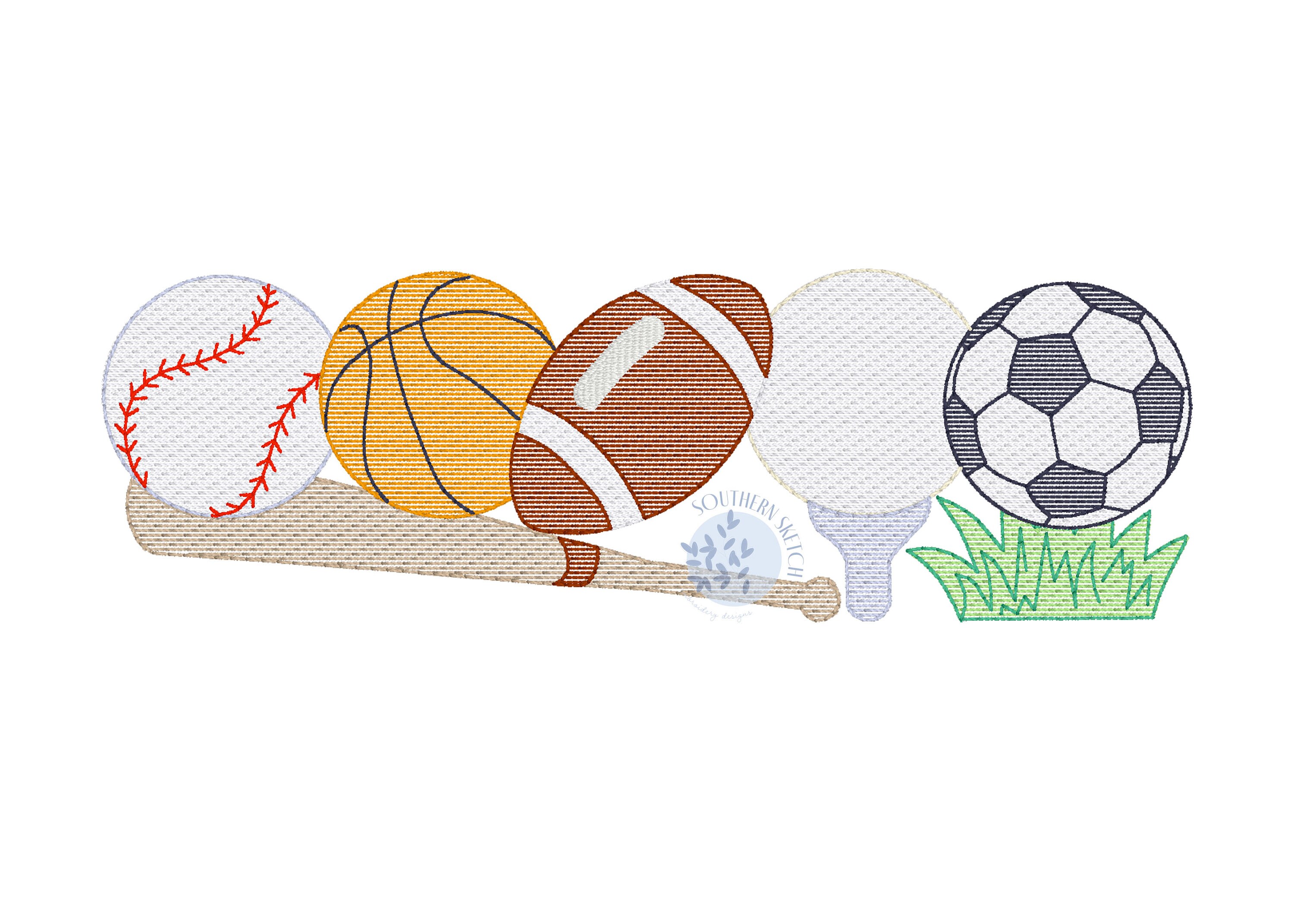 Sports Balls Border