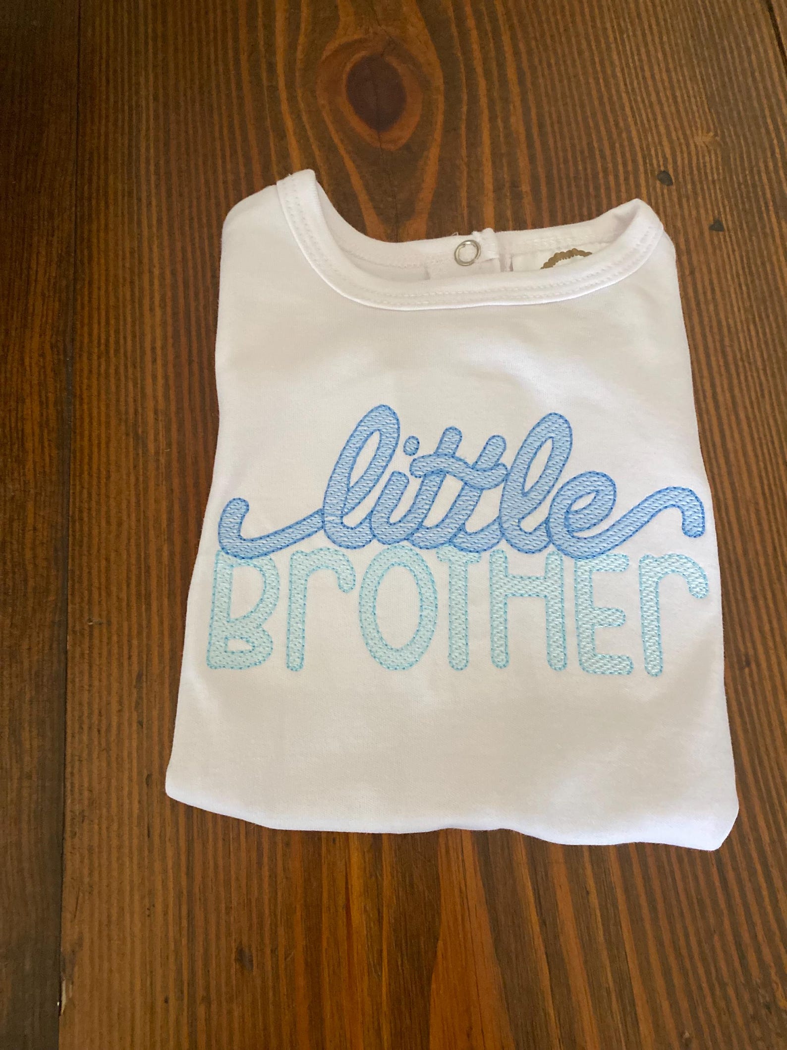 Little Brother Sibling Lettering New Baby Light Fill Quick Gender ...